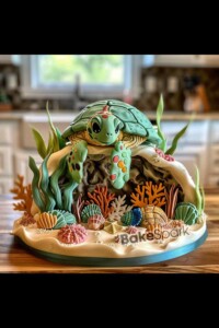 20 Turtle Cake Design Ideas [GALLERY] - BakeSpark