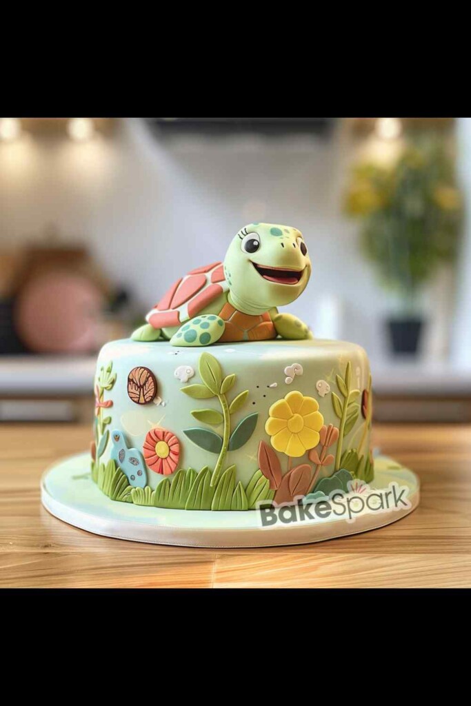 20 Turtle Cake Design Ideas [GALLERY] - BakeSpark