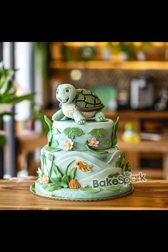 20 Turtle Cake Design Ideas [GALLERY] - BakeSpark