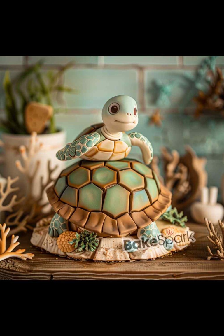 20 Turtle Cake Design Ideas [GALLERY] - BakeSpark