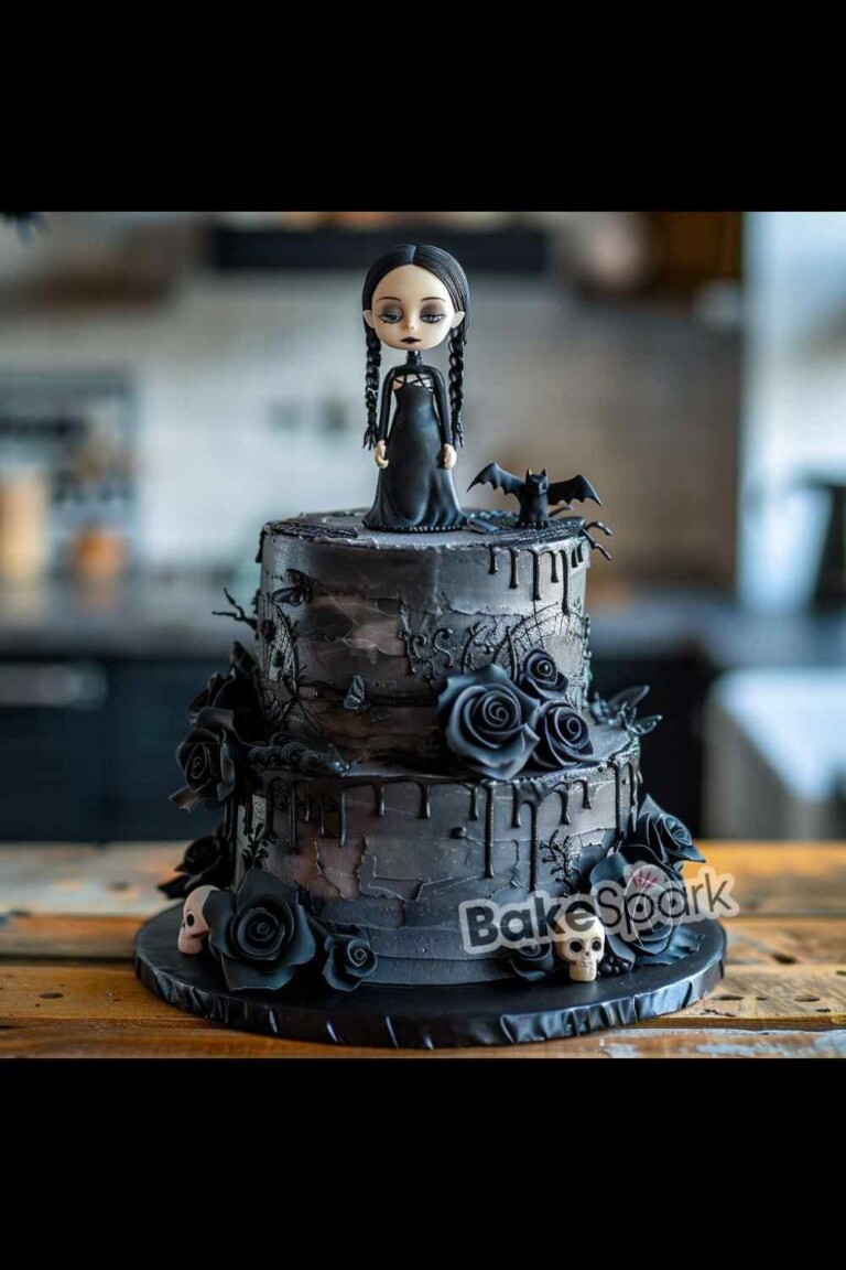 28 Wednesday Addams Cake Design Ideas [GALLERY] - BakeSpark