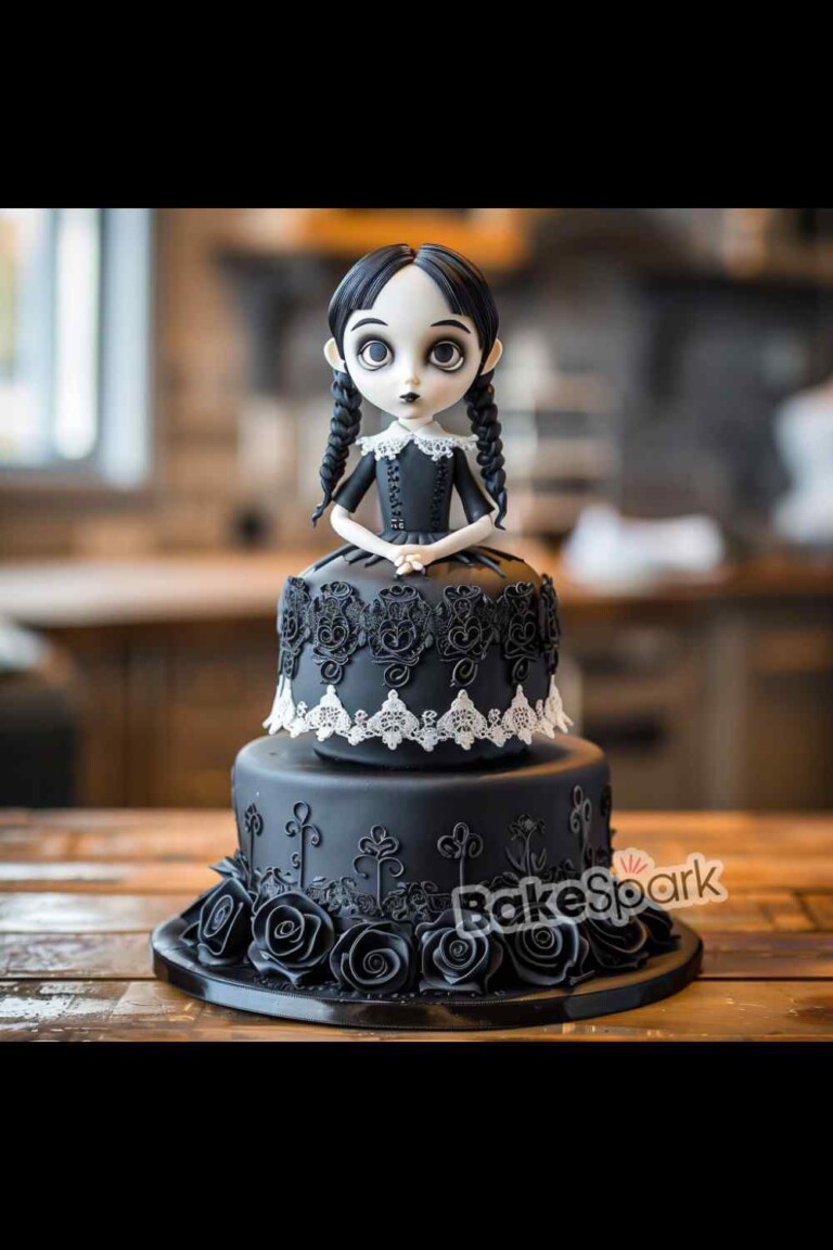 28 Wednesday Addams Cake Design Ideas [GALLERY] - BakeSpark