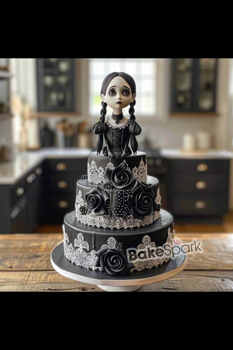 28 Wednesday Addams Cake Design Ideas [GALLERY] - BakeSpark