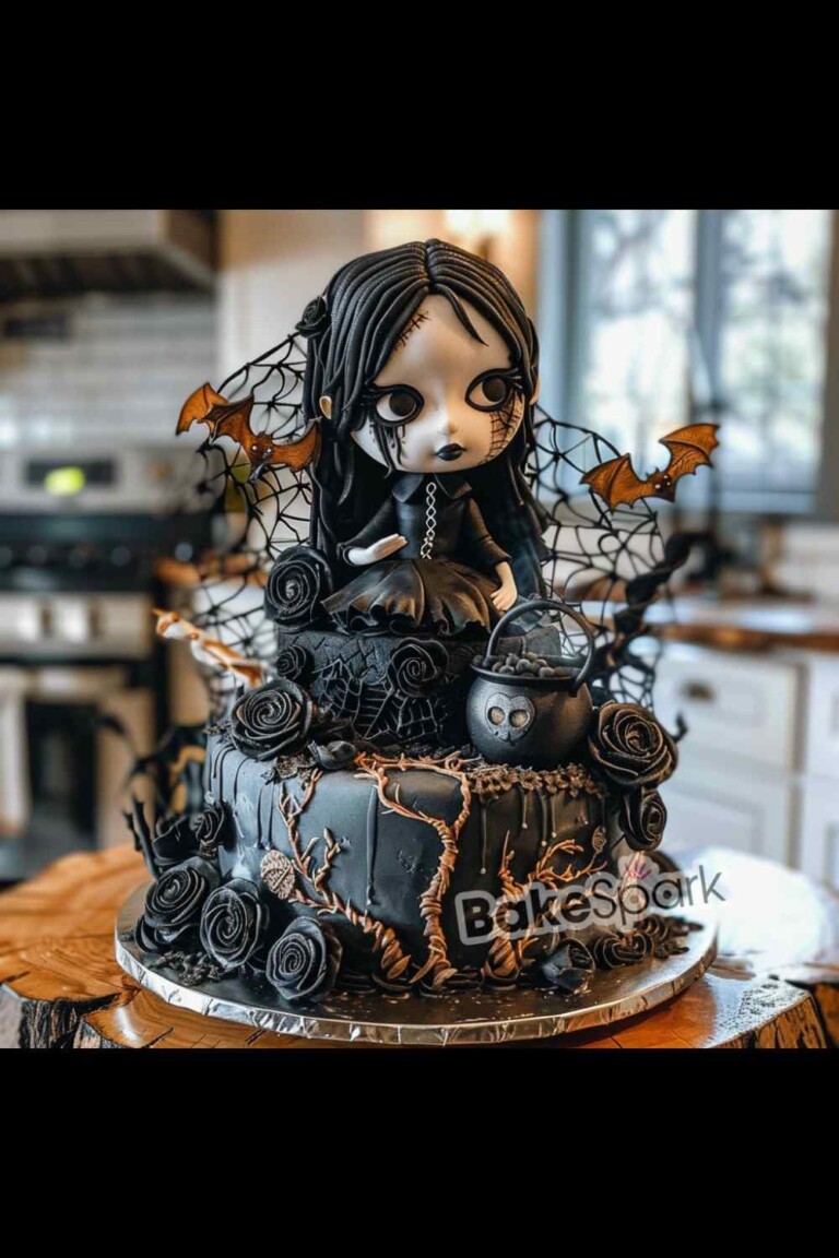 28 Wednesday Addams Cake Design Ideas [GALLERY] - BakeSpark