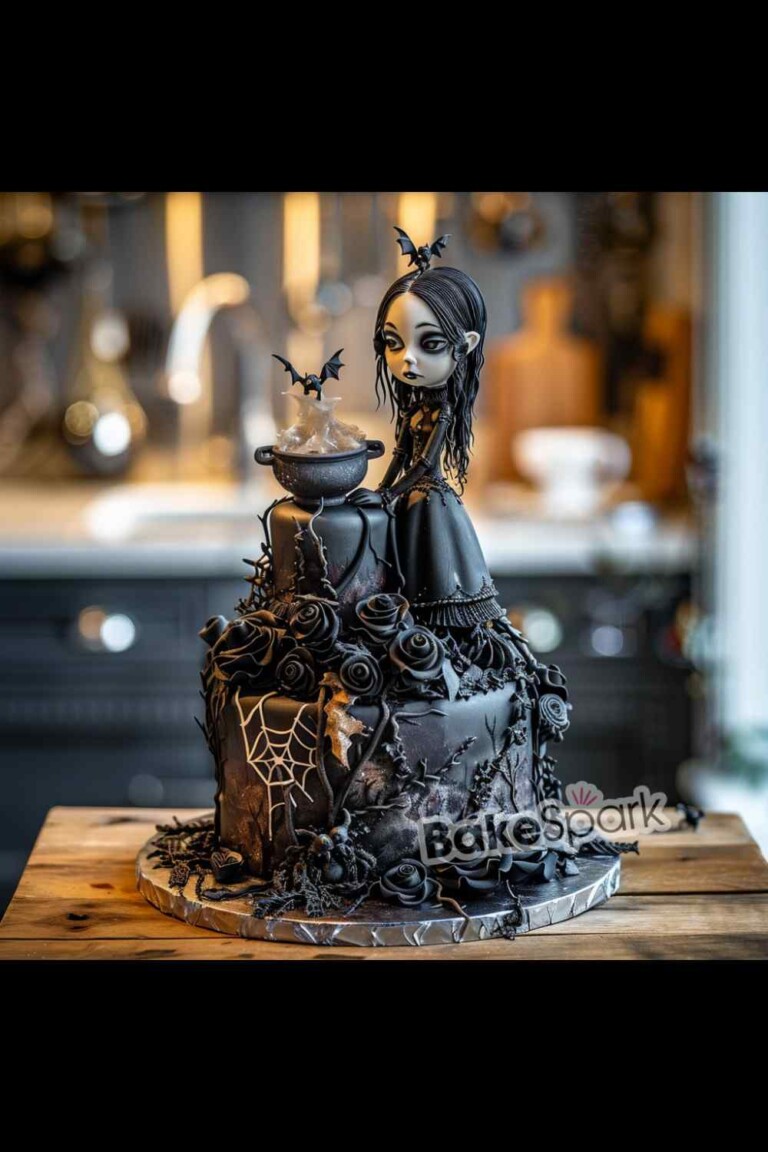 28 Wednesday Addams Cake Design Ideas [GALLERY] - BakeSpark