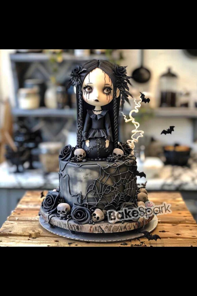 28 Wednesday Addams Cake Design Ideas [GALLERY] - BakeSpark