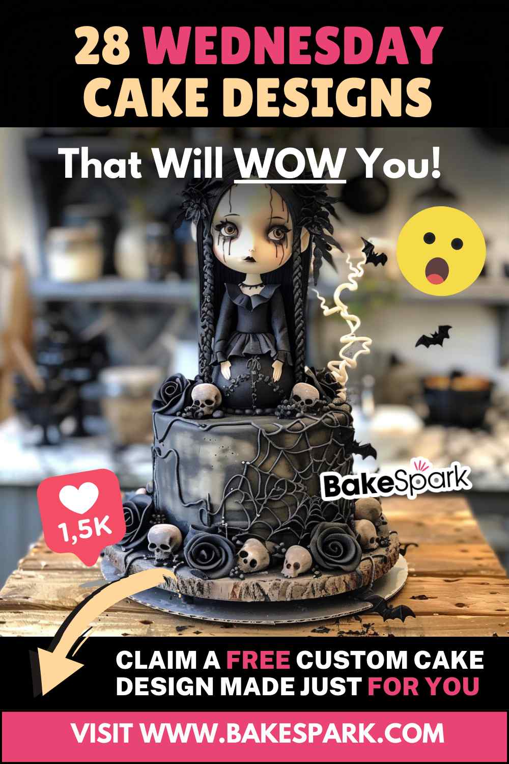 28 Wednesday Addams Cake Design Ideas [GALLERY] - BakeSpark