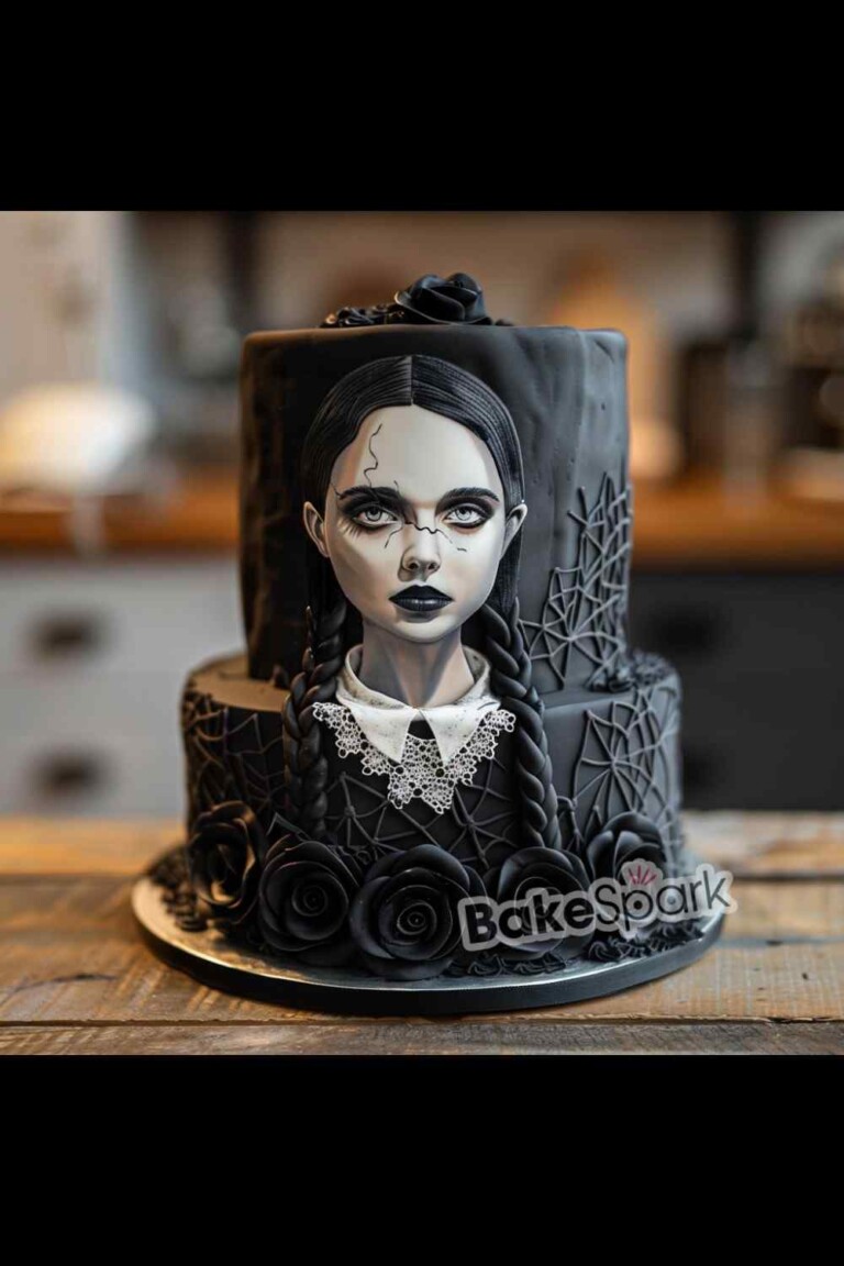 28 Wednesday Addams Cake Design Ideas [GALLERY] - BakeSpark