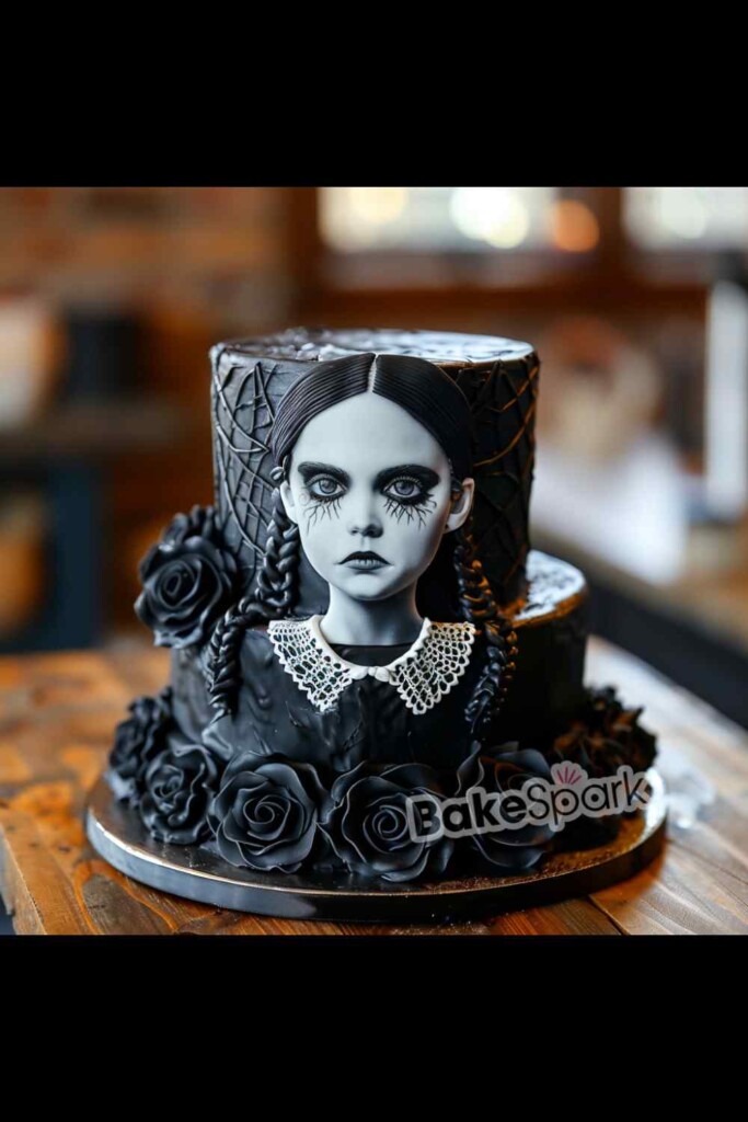 28 Wednesday Addams Cake Design Ideas [GALLERY] - BakeSpark