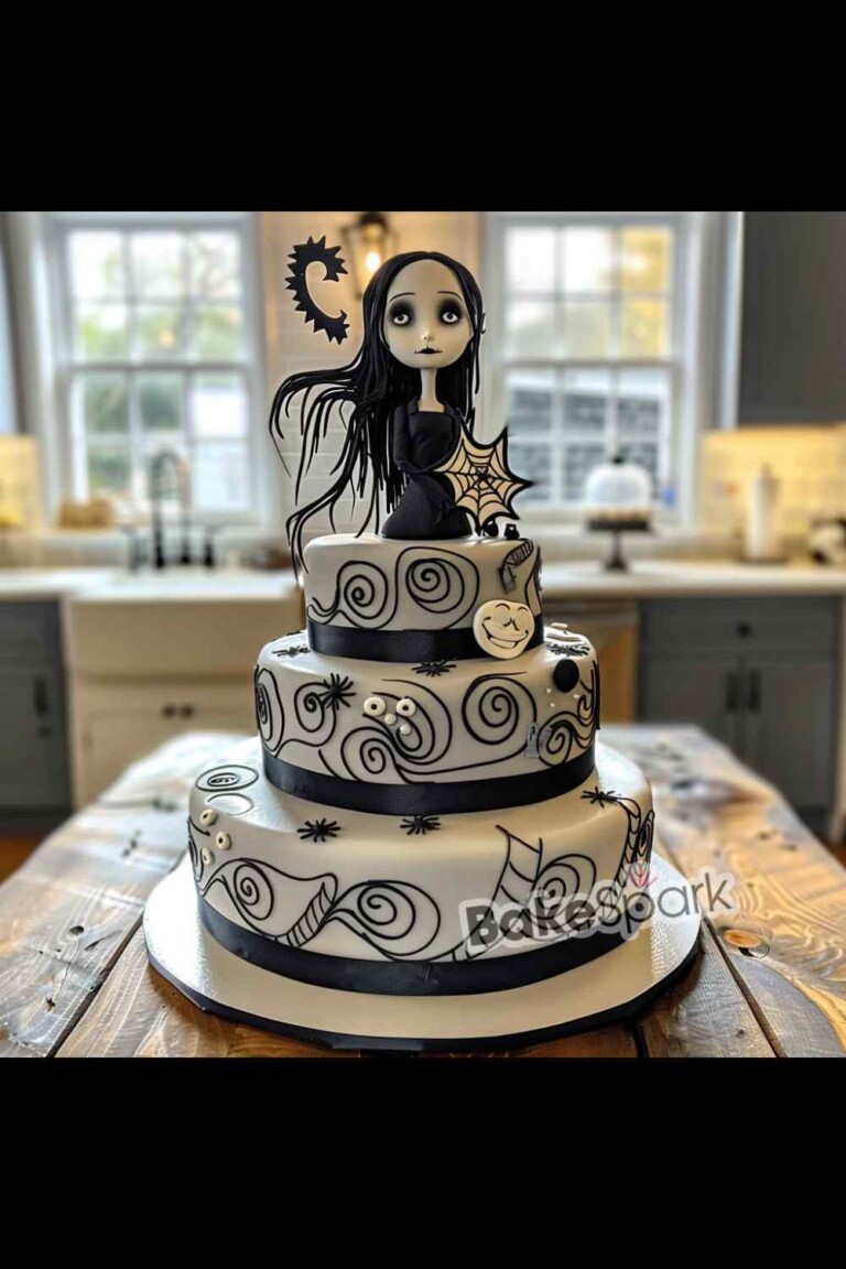 28 Wednesday Addams Cake Design Ideas [GALLERY] - BakeSpark
