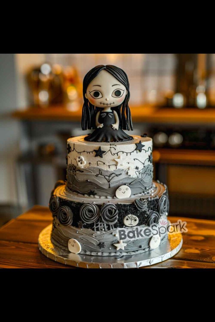 28 Wednesday Addams Cake Design Ideas [GALLERY] - BakeSpark