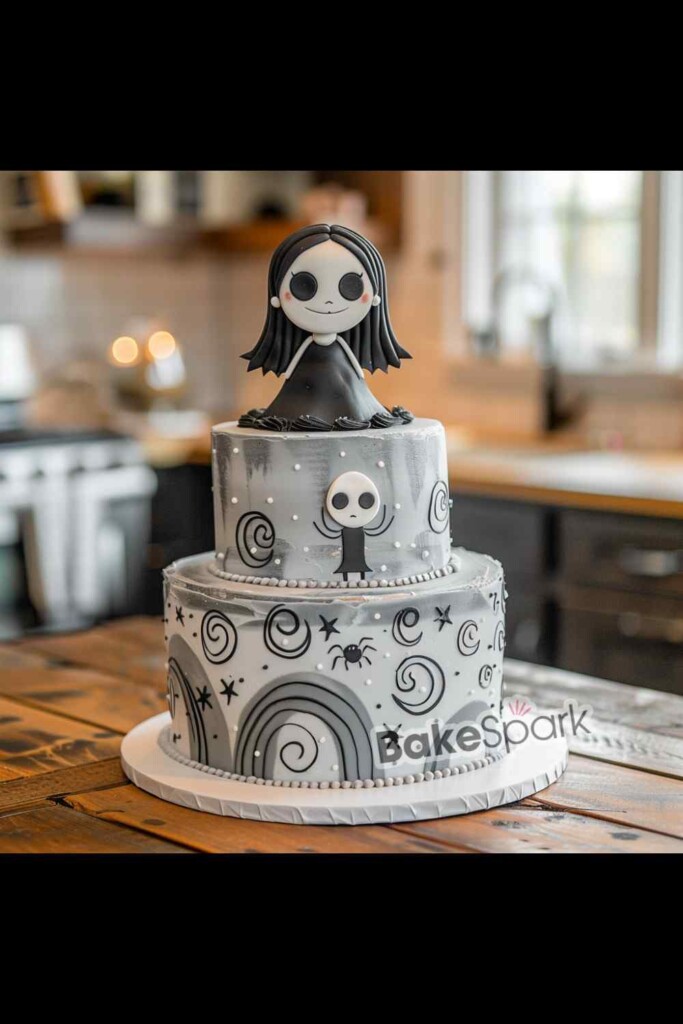 28 Wednesday Addams Cake Design Ideas [GALLERY] - BakeSpark