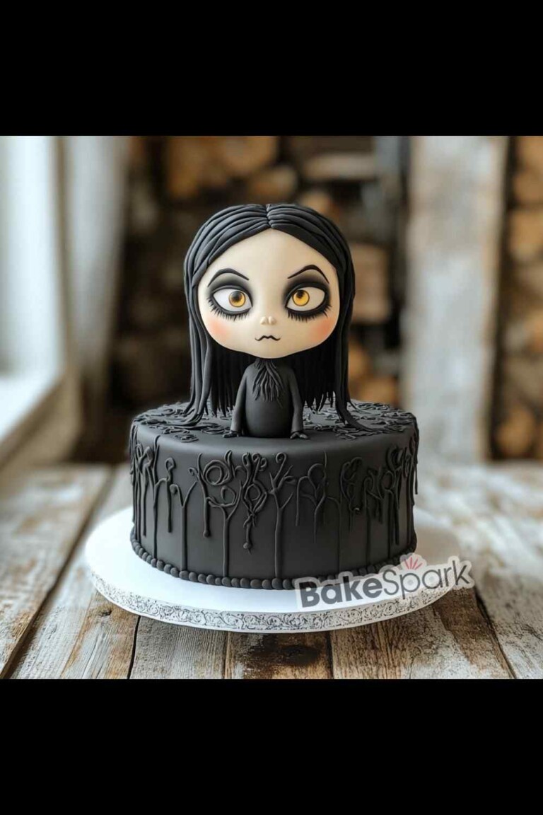28 Wednesday Addams Cake Design Ideas [GALLERY] - BakeSpark