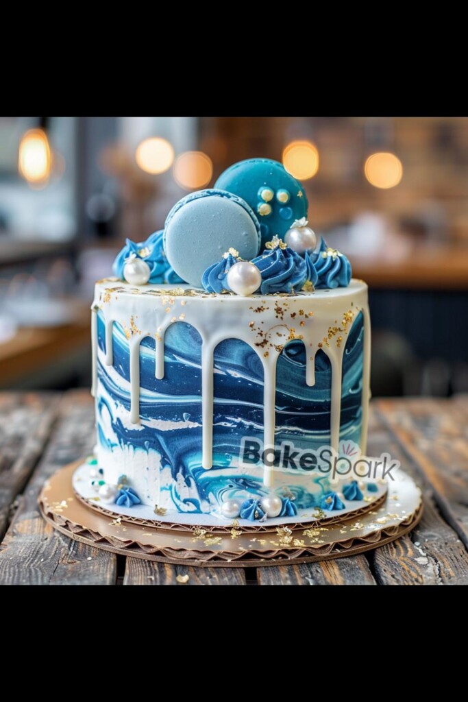 47 Blue Color Cake Design Ideas [GALLERY] - BakeSpark