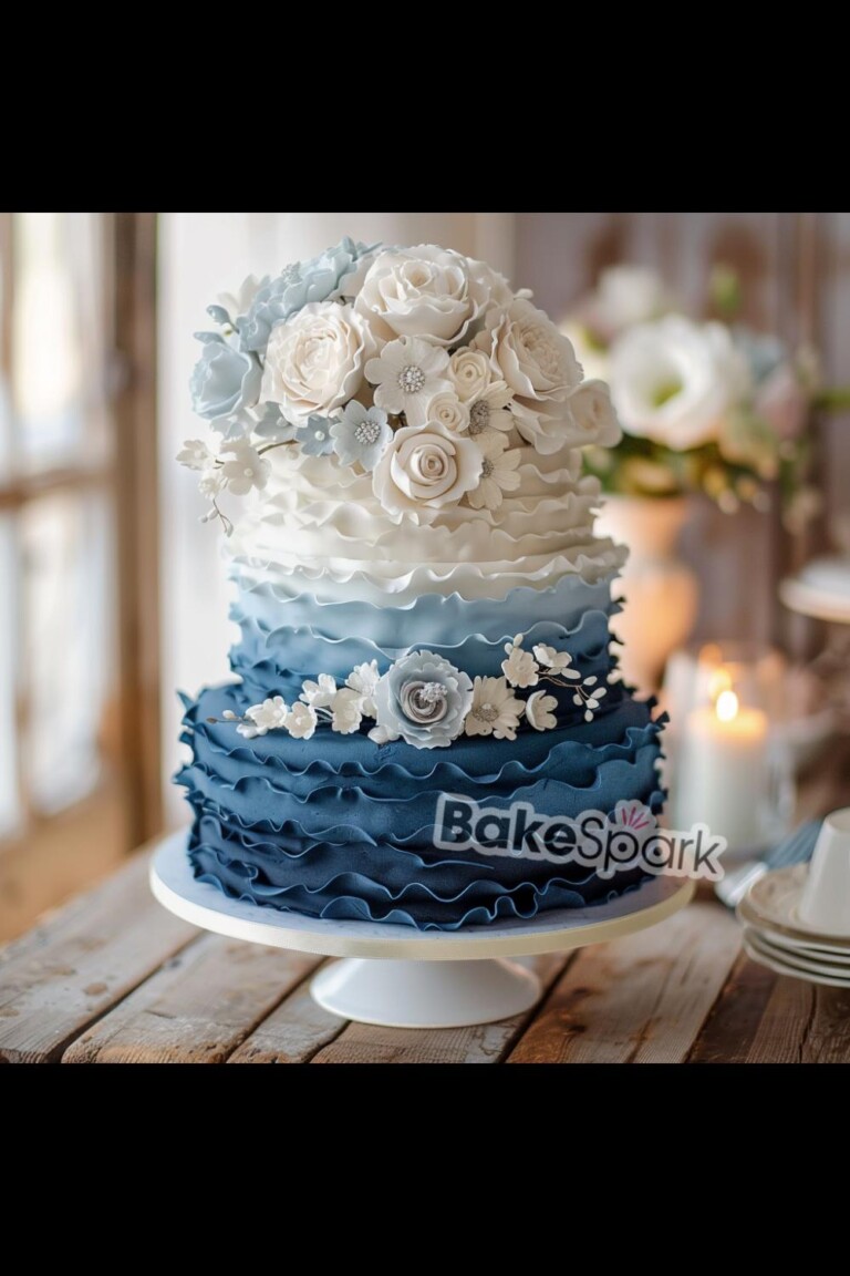 47 Blue Color Cake Design Ideas [GALLERY] - BakeSpark
