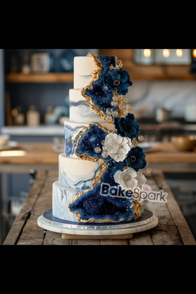 47 Blue Color Cake Design Ideas [GALLERY] - BakeSpark