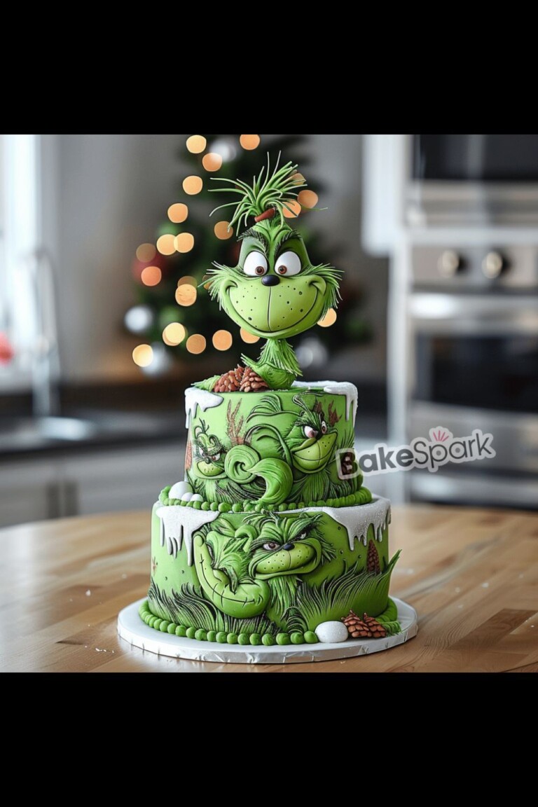 33 Grinch Cake Design Ideas [GALLERY] - BakeSpark