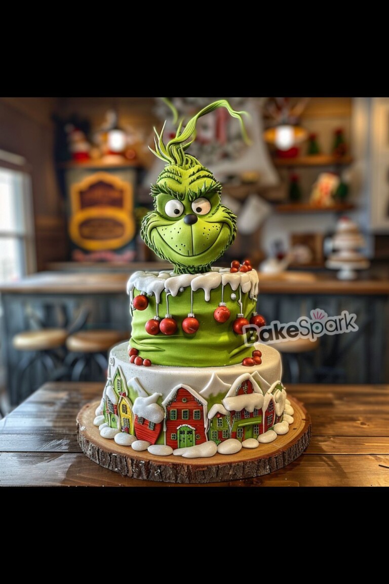 33 Grinch Cake Design Ideas [GALLERY] - BakeSpark