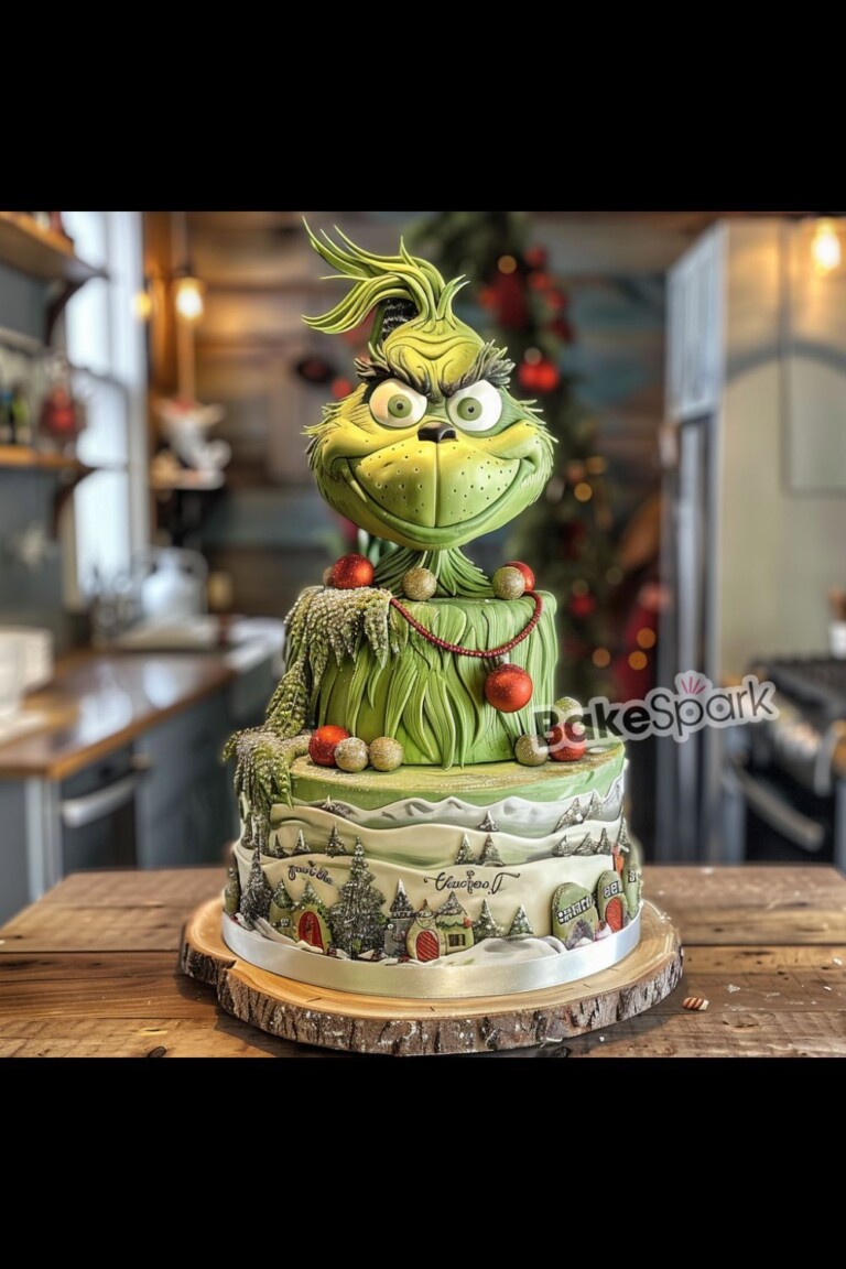33 Grinch Cake Design Ideas [GALLERY] - BakeSpark