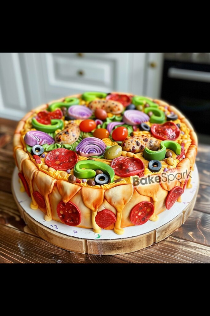 20 Pizza Cake Design Ideas [GALLERY] - BakeSpark