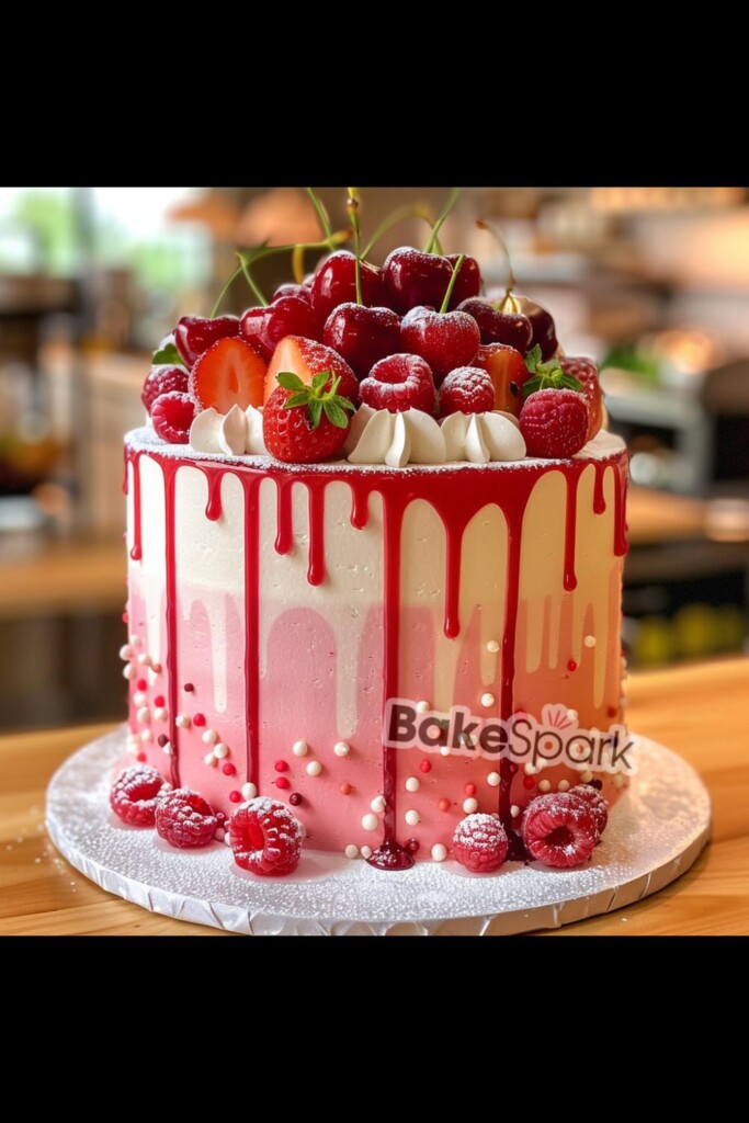 61 Red Cake Design Ideas [GALLERY] - BakeSpark