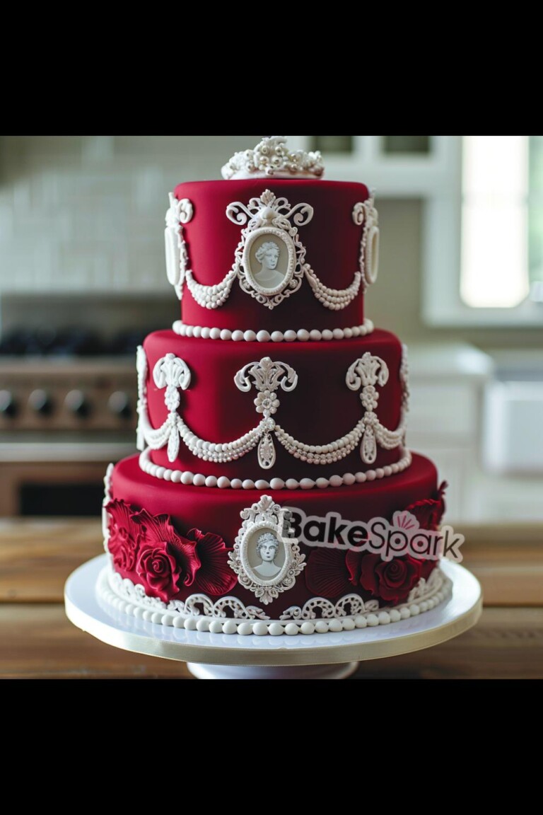 61 Red Cake Design Ideas [GALLERY] - BakeSpark