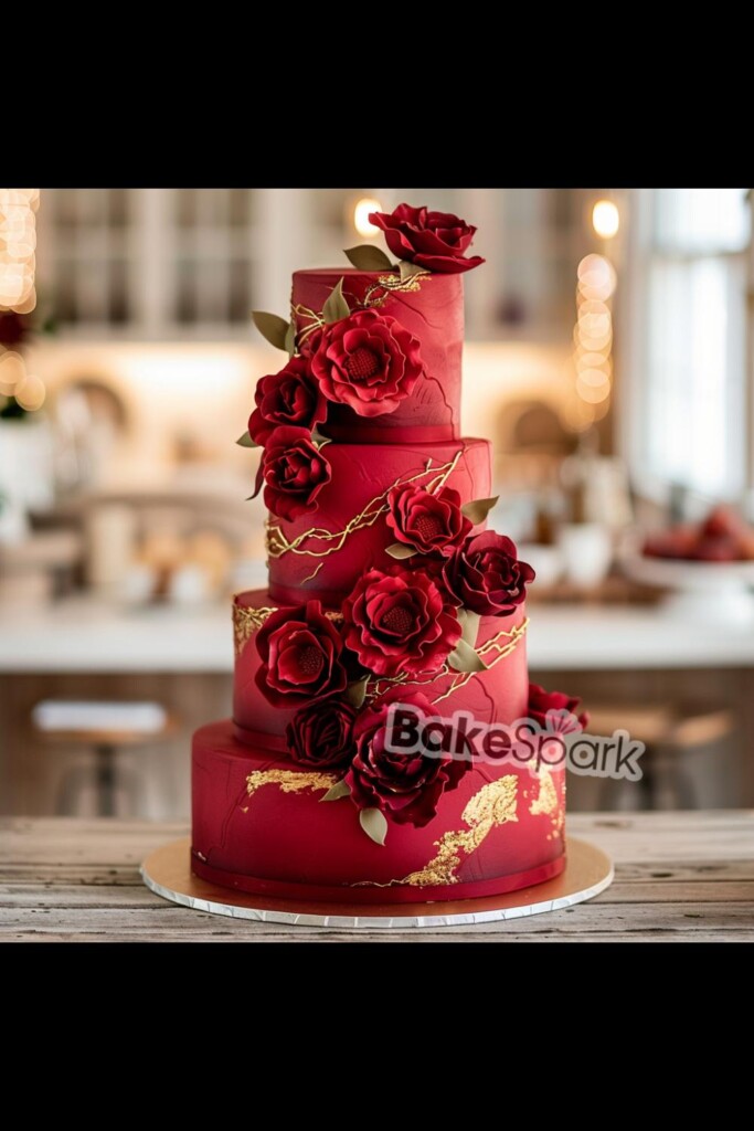 61 Red Cake Design Ideas [GALLERY] - BakeSpark