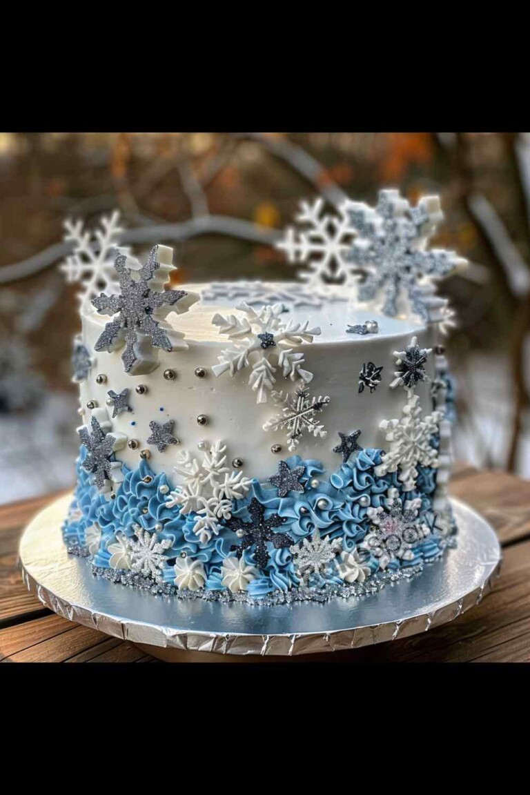 41 Snowflake Cake Design Ideas [GALLERY] - BakeSpark