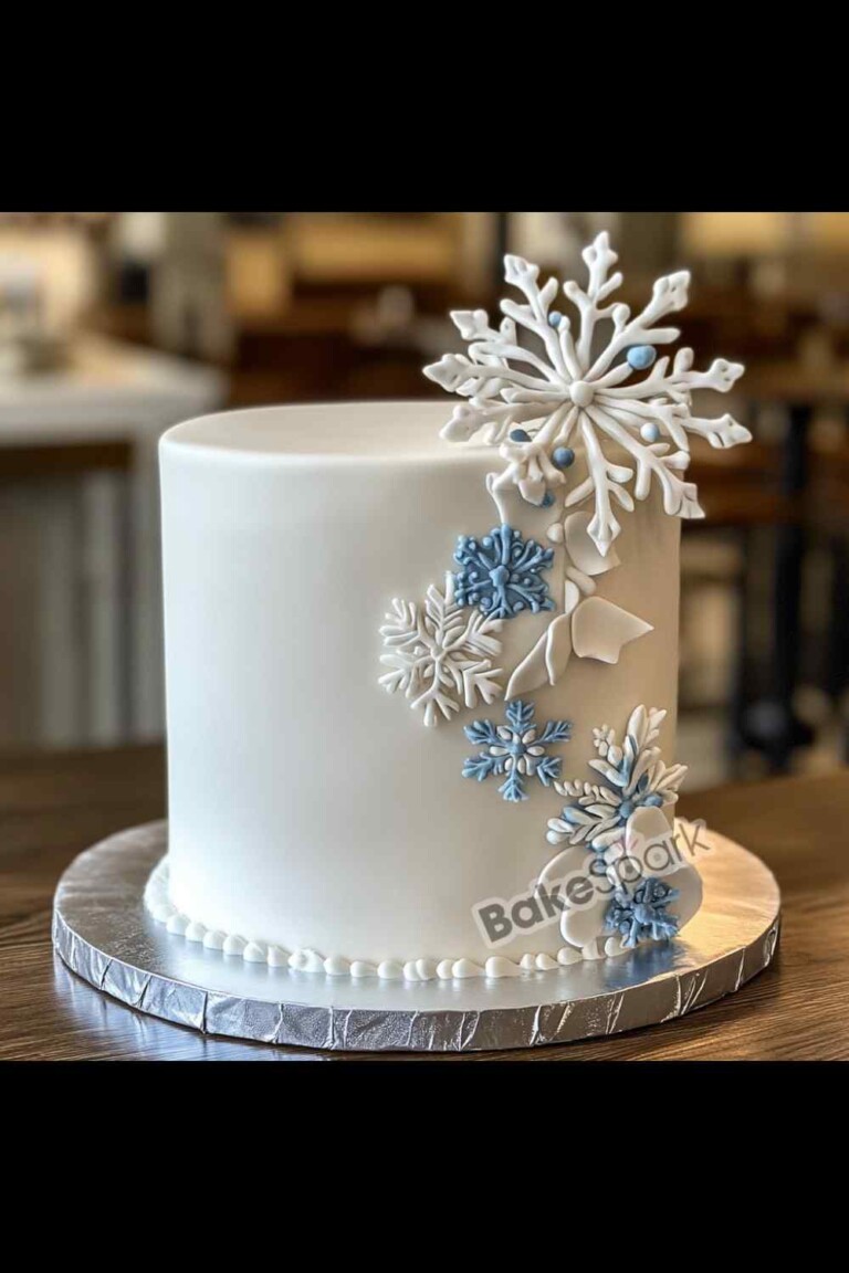 41 Snowflake Cake Design Ideas [GALLERY] - BakeSpark