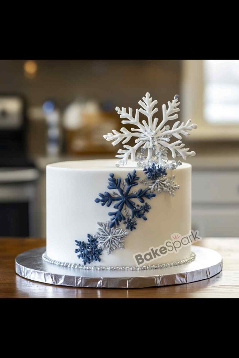 41 Snowflake Cake Design Ideas [GALLERY] - BakeSpark