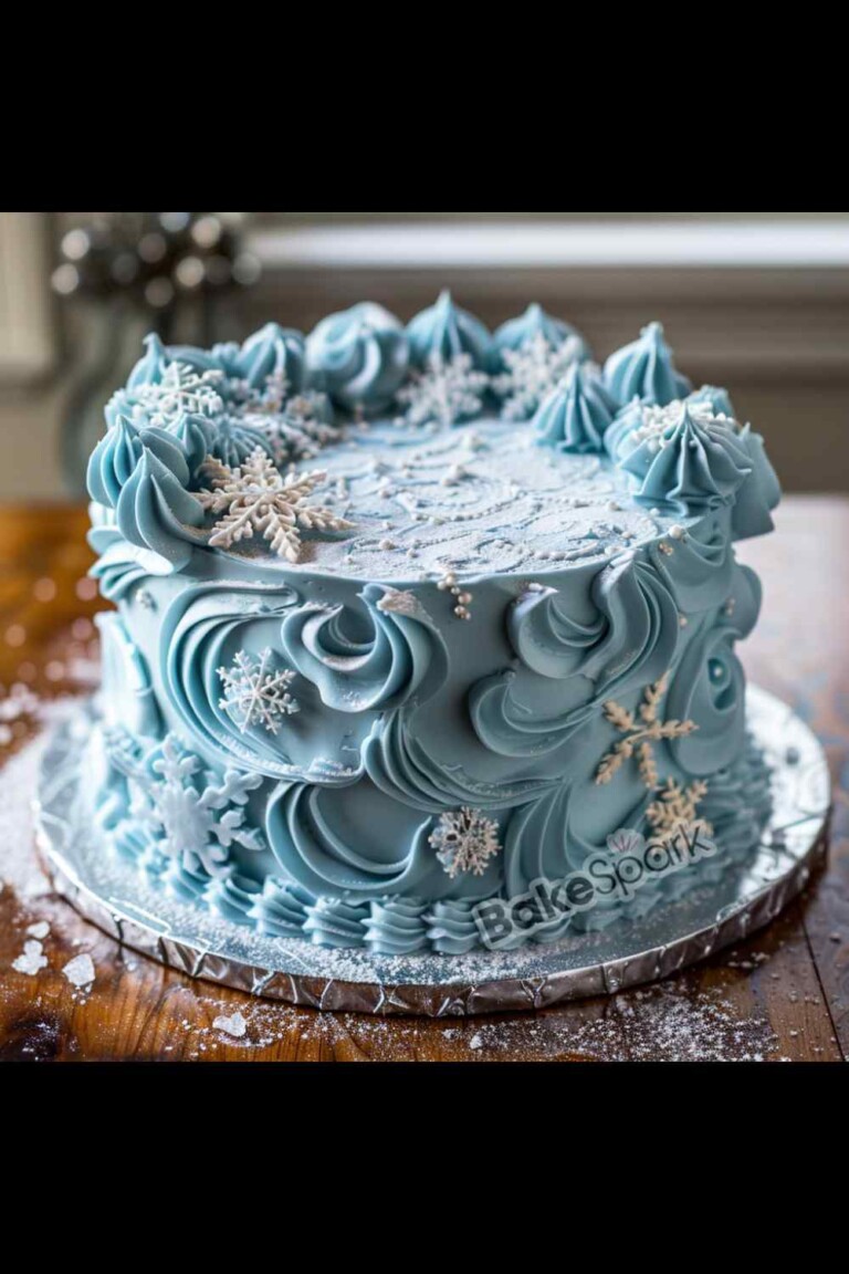 41 Snowflake Cake Design Ideas [GALLERY] - BakeSpark