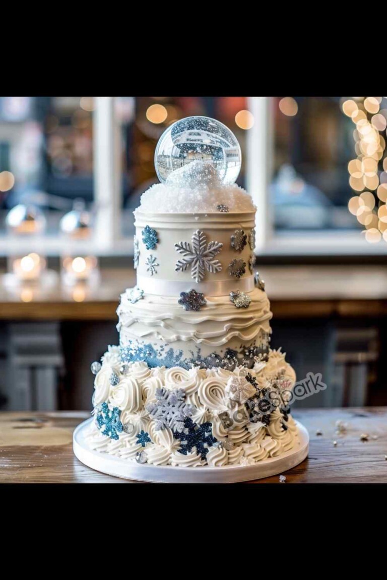41 Snowflake Cake Design Ideas [GALLERY] - BakeSpark