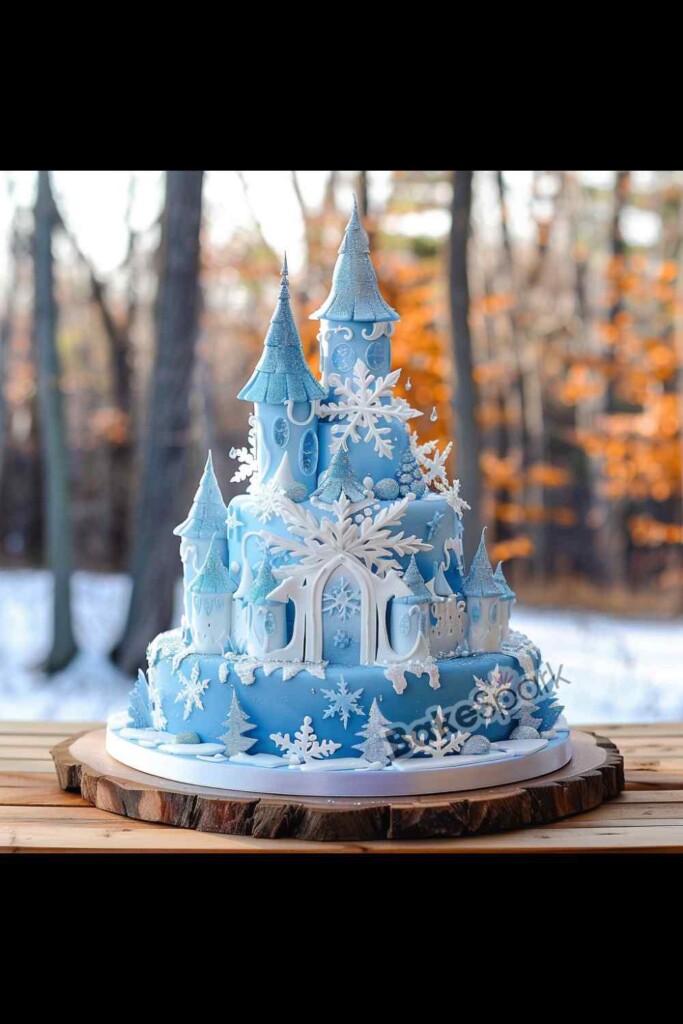 41 Snowflake Cake Design Ideas [GALLERY] - BakeSpark