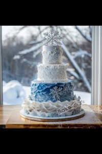 41 Snowflake Cake Design Ideas [GALLERY] - BakeSpark