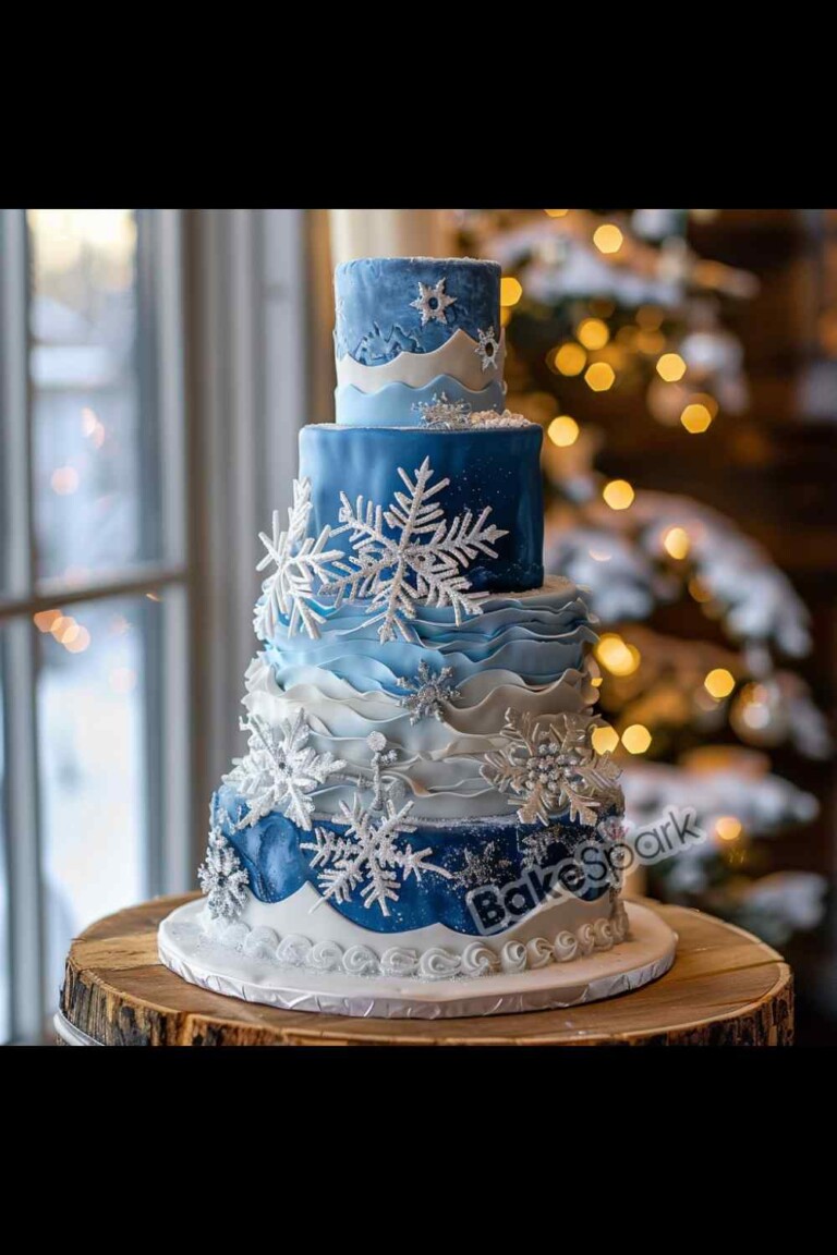 41 Snowflake Cake Design Ideas [GALLERY] - BakeSpark