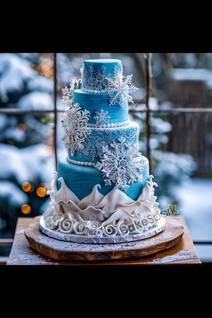 41 Snowflake Cake Design Ideas [GALLERY] - BakeSpark