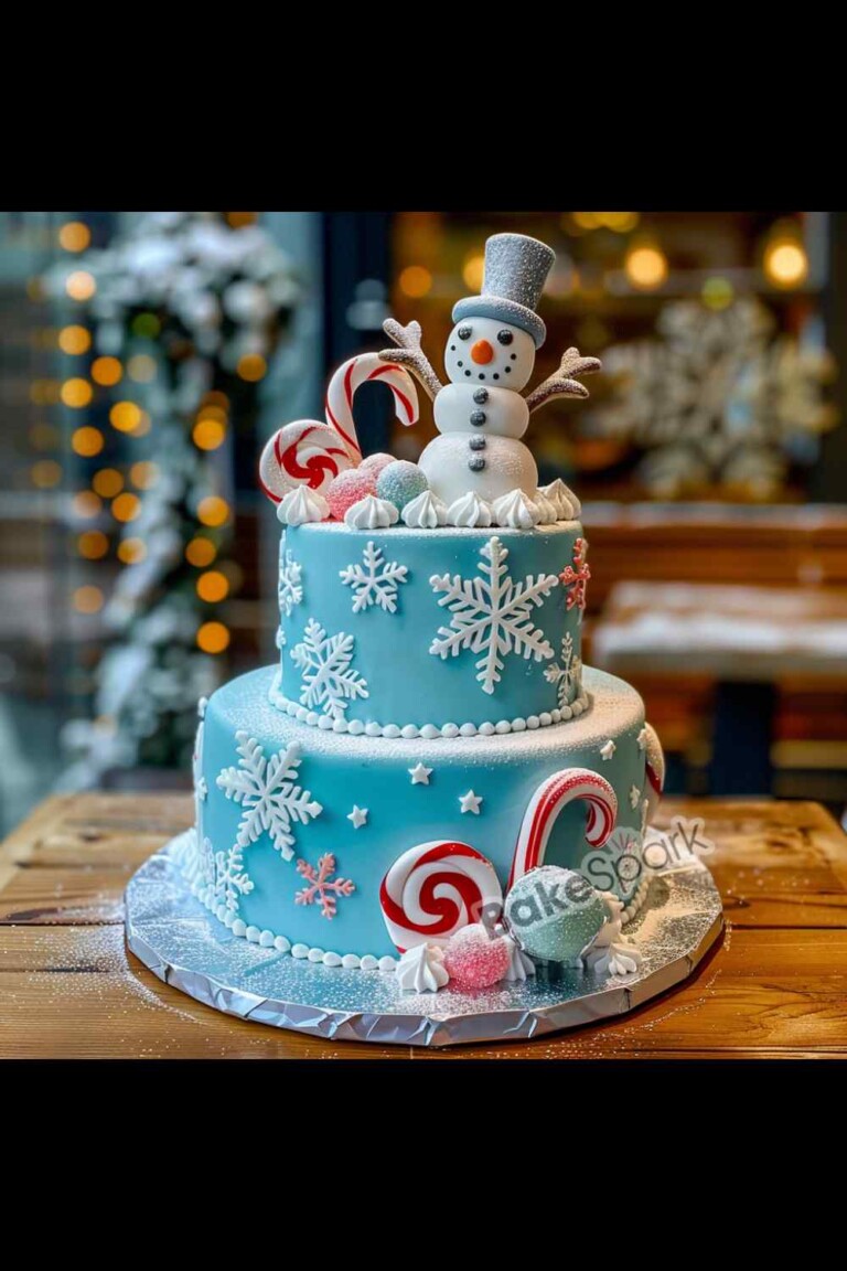 41 Snowflake Cake Design Ideas [GALLERY] - BakeSpark