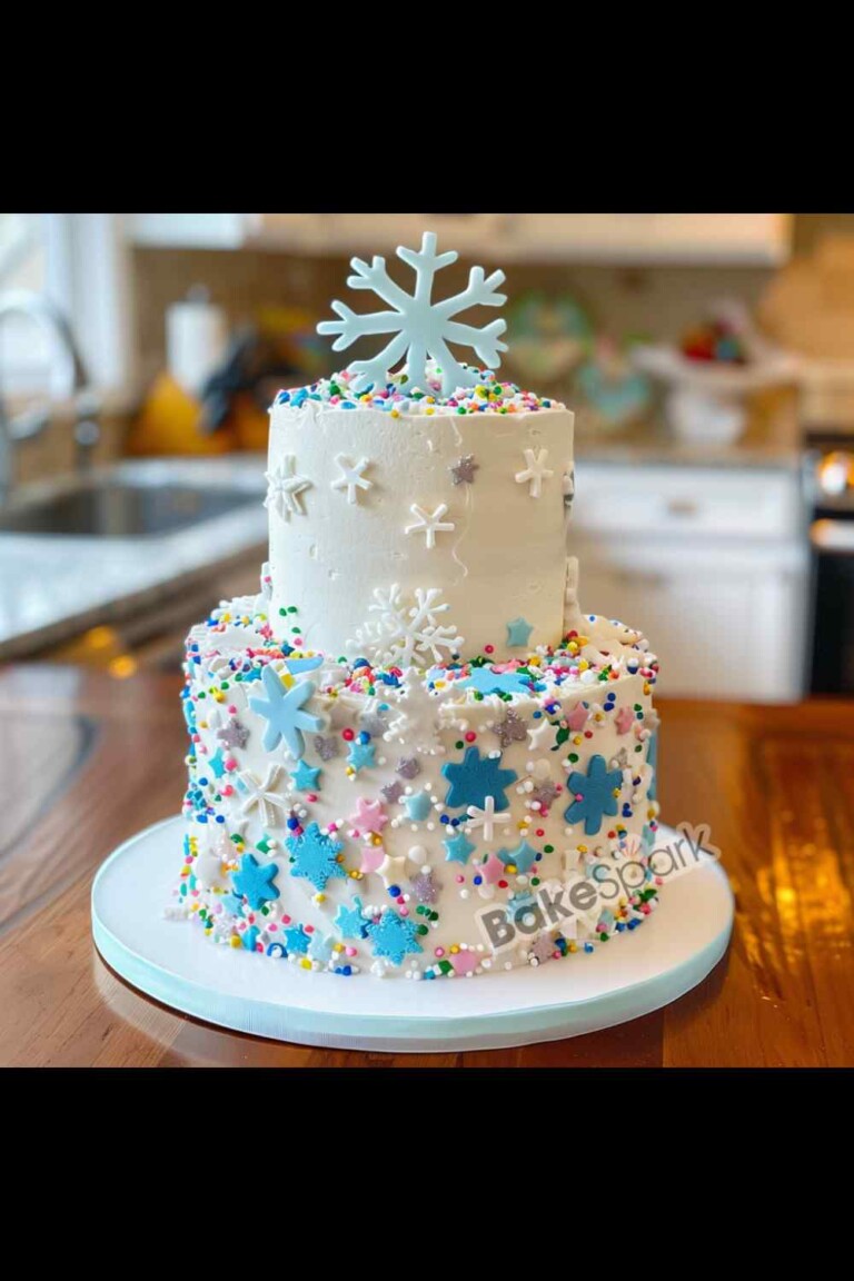 41 Snowflake Cake Design Ideas [GALLERY] - BakeSpark