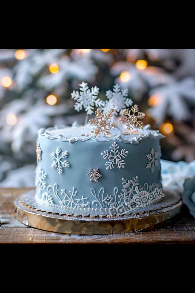 41 Snowflake Cake Design Ideas [GALLERY] - BakeSpark