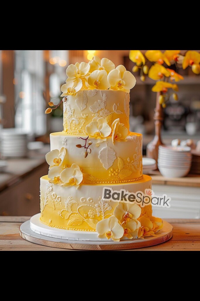 48 Yellow Cake Design Ideas [GALLERY] - BakeSpark