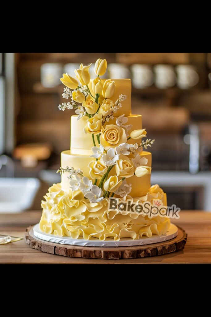 48 Yellow Cake Design Ideas [GALLERY] - BakeSpark